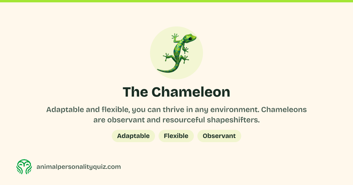 The Chameleon Personality Type - Complete Guide | Animal Personality Quiz